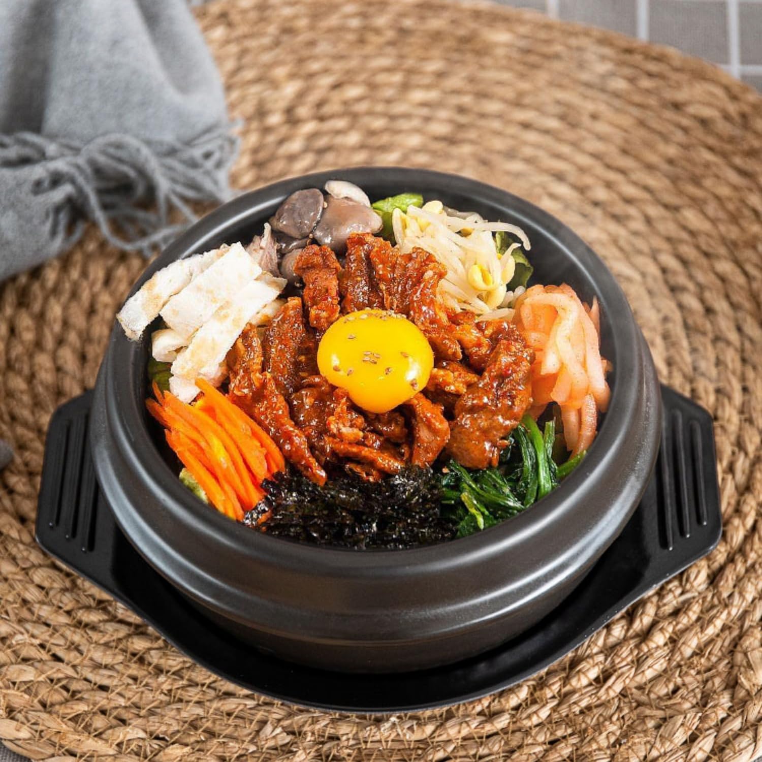 Kyung San Korean Stone Bowl with Tray – Hungry Ninja
